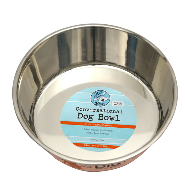 40oz Stainless Steel Pet Bowl - Dogs Dig Me – Chef's Kiss At Home